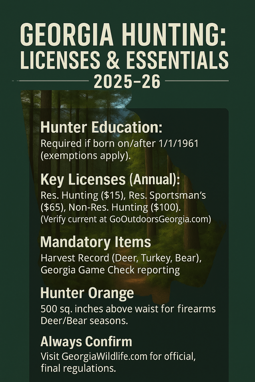 GA Hunting Season: 2025 Season Dates, Bag Limits, & More