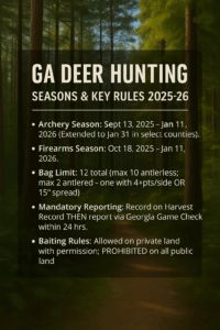 GA Hunting Season: 2025 Season Dates, Bag Limits, & More
