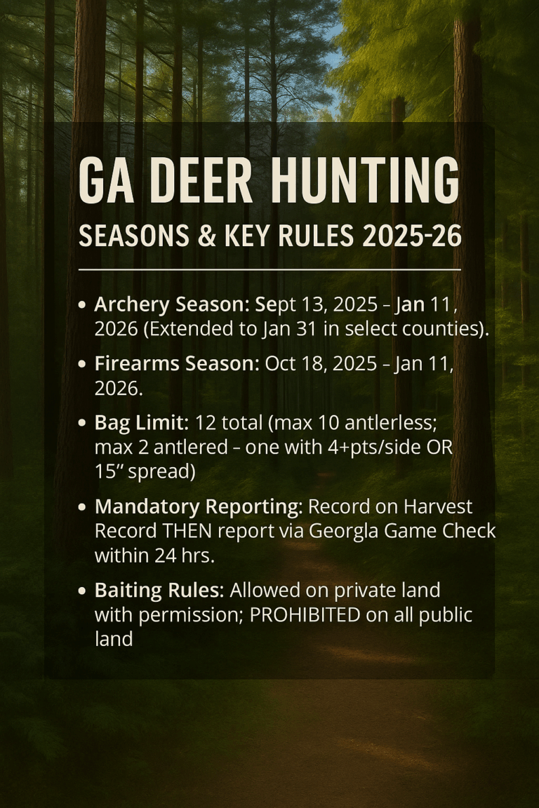 GA Hunting Season: 2025 Season Dates, Bag Limits, & More