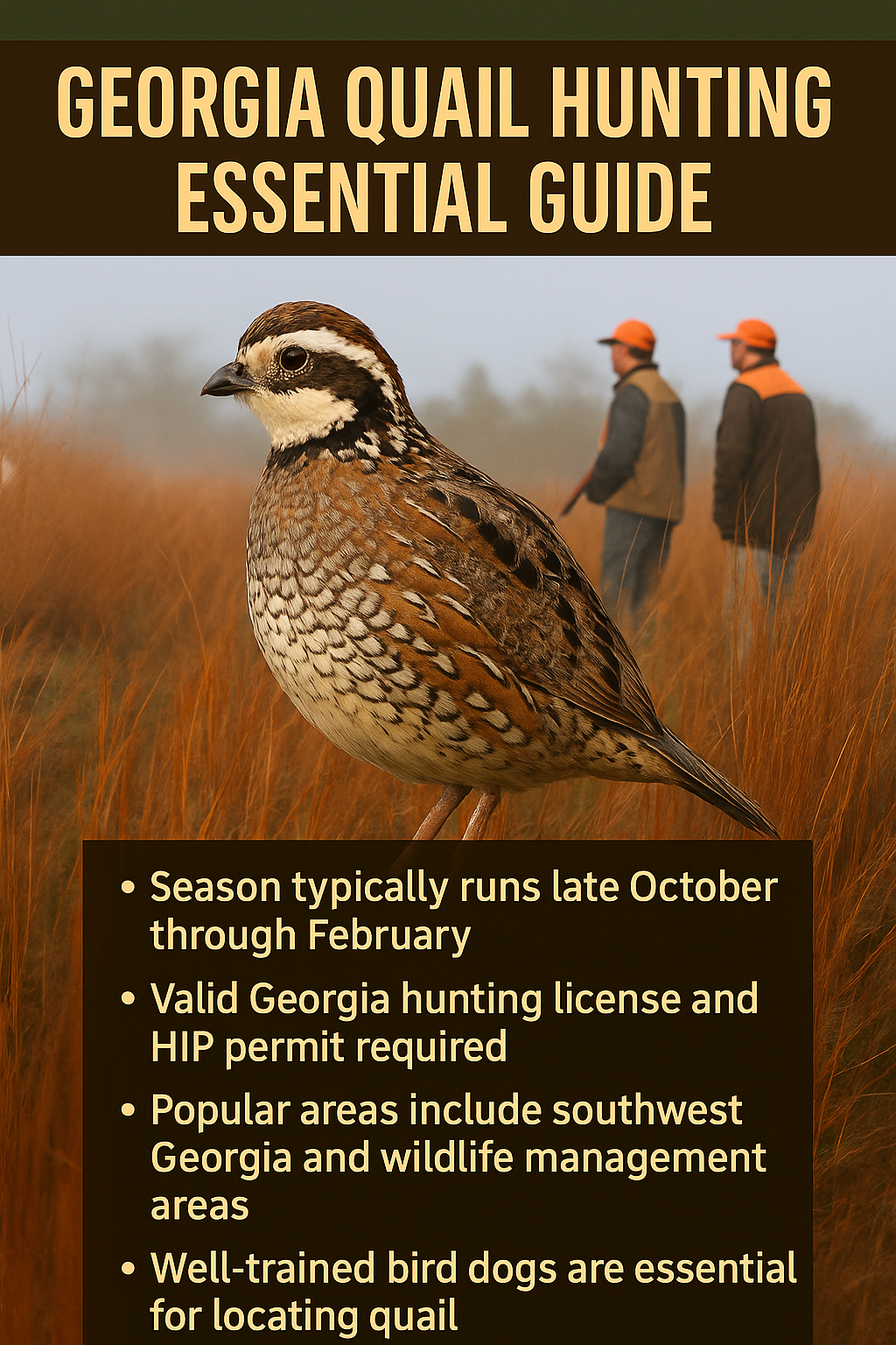 Quail Hunting GA: 2025 Season Dates and Information