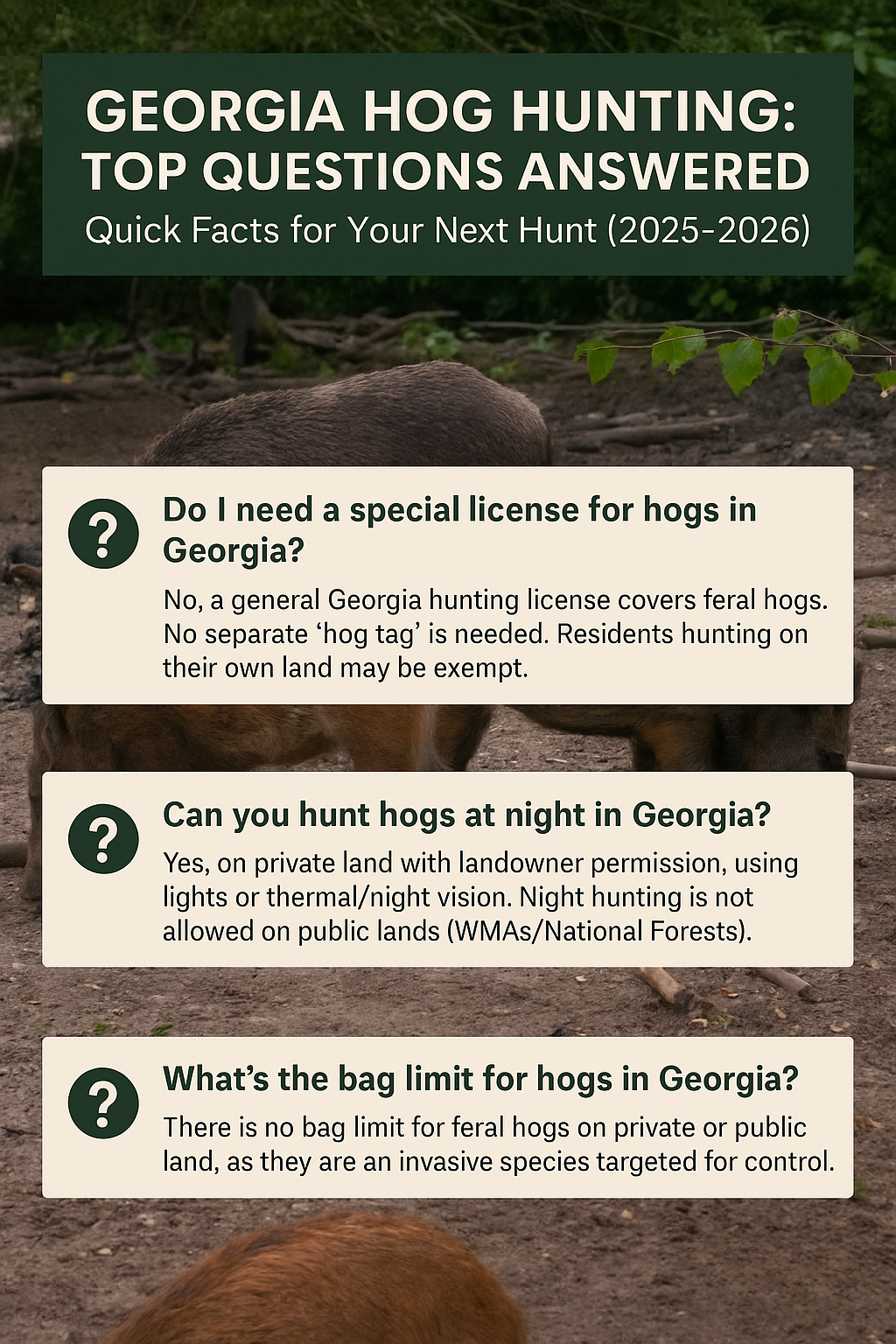 Hog Hunting in Georgia: Your Ultimate Guide for 2025-2026