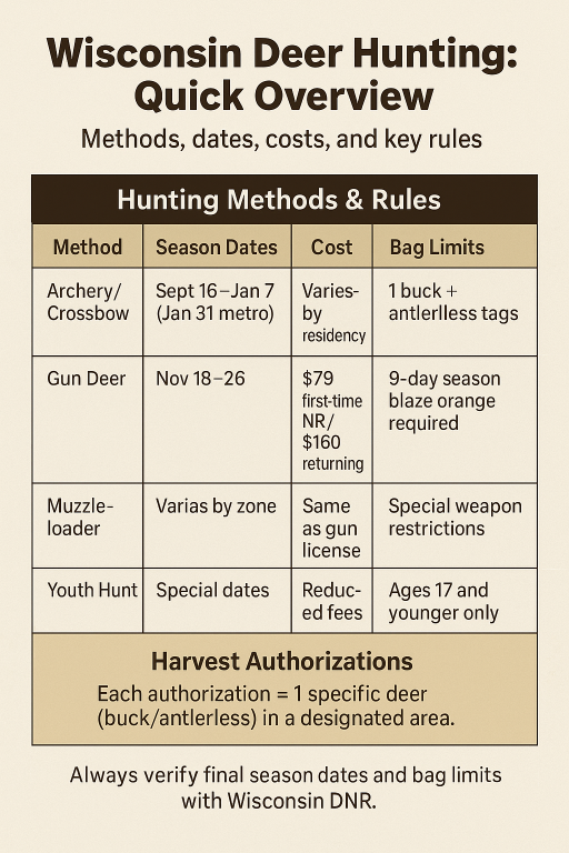 Wisconsin Deer Hunting Guide 2025: Complete Regulations, Seasons & Best ...