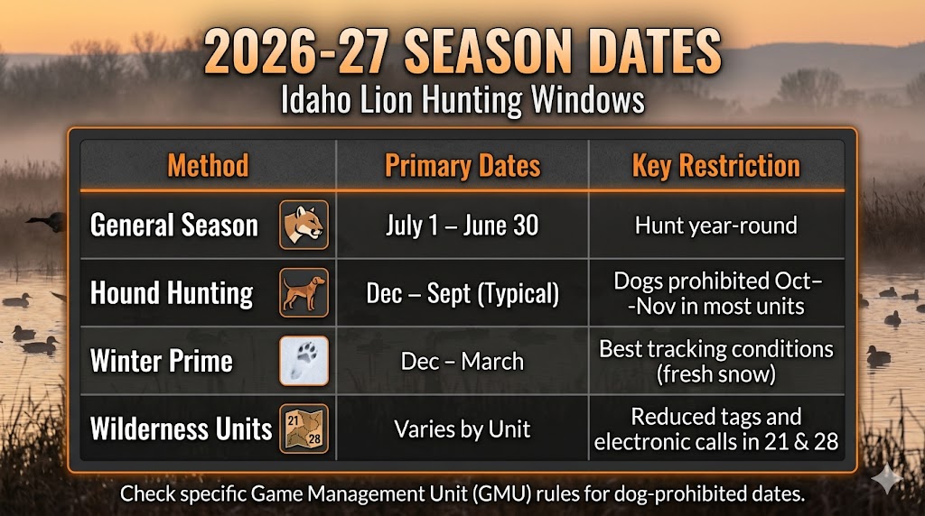 Idaho Mountain Lion Season: All You Need To Plan Your Hunt